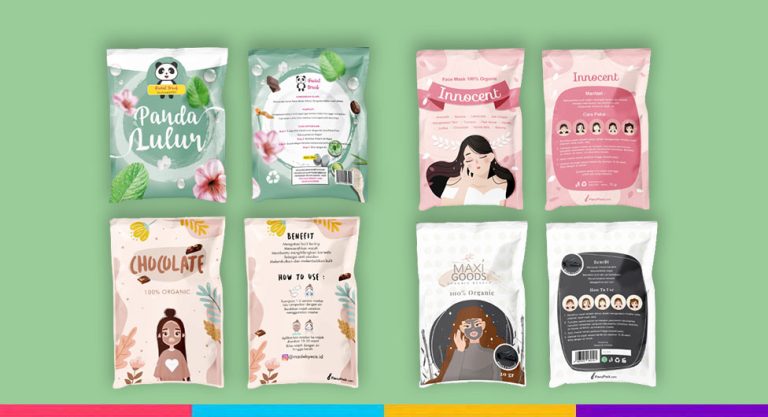 Kemasan Masker Organik Wajah dan Rambut untuk Ide Desain